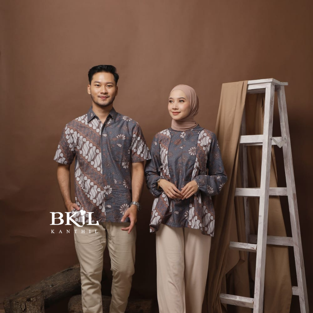 Jual KANTHIL Batik Couple Modern Seragam Kerja Blouse Batik Modern ...