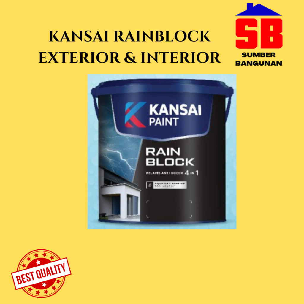 Jual CAT TEMBOK EXTERIOR / INTERIOR KANSAI RAIN BLOCK KANSAI RAINBLOCK ...