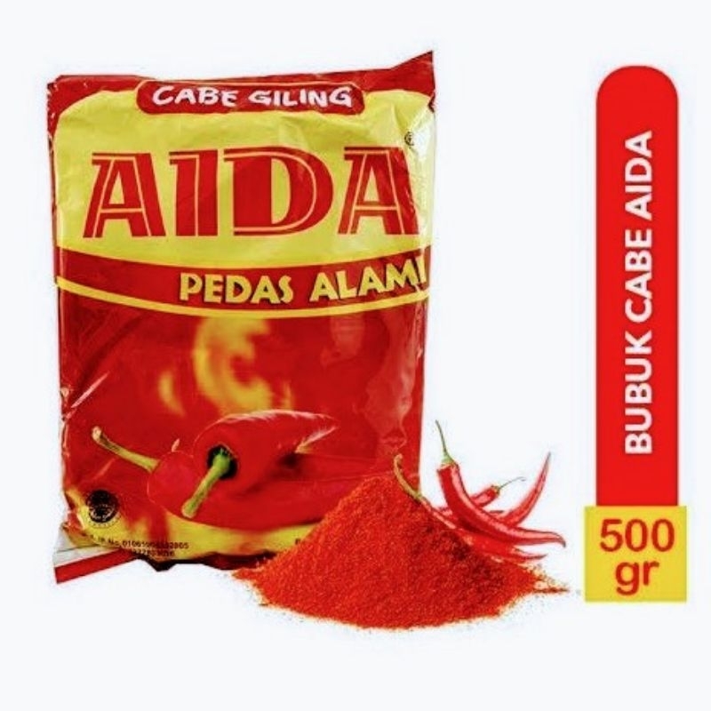 Jual Cabe bubuk / cabai bubuk aida kemasan 500gr | Shopee Indonesia
