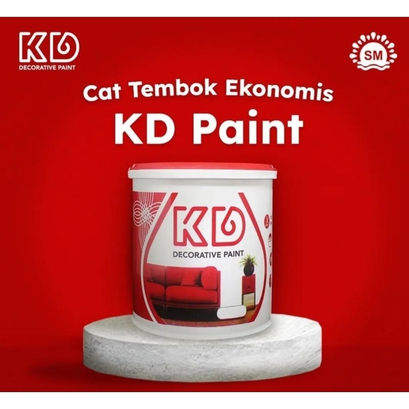 Jual cat tembok/cat putih/cat water base 1kg/ merk KD Kualitas Djamin ...