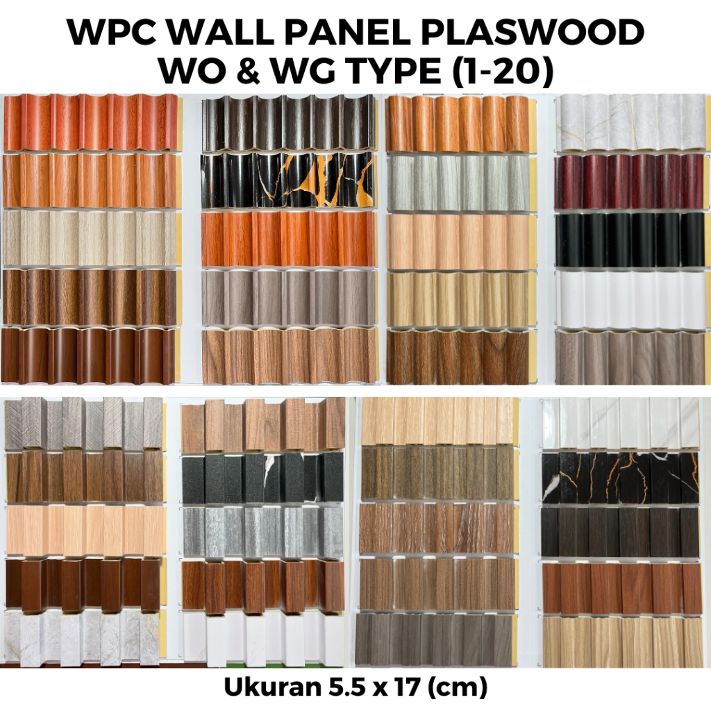 Jual Sample Material Wall Panel WPC Kisi Kisi Plaswood (1-20) | Material Interior | Shopee Indonesia