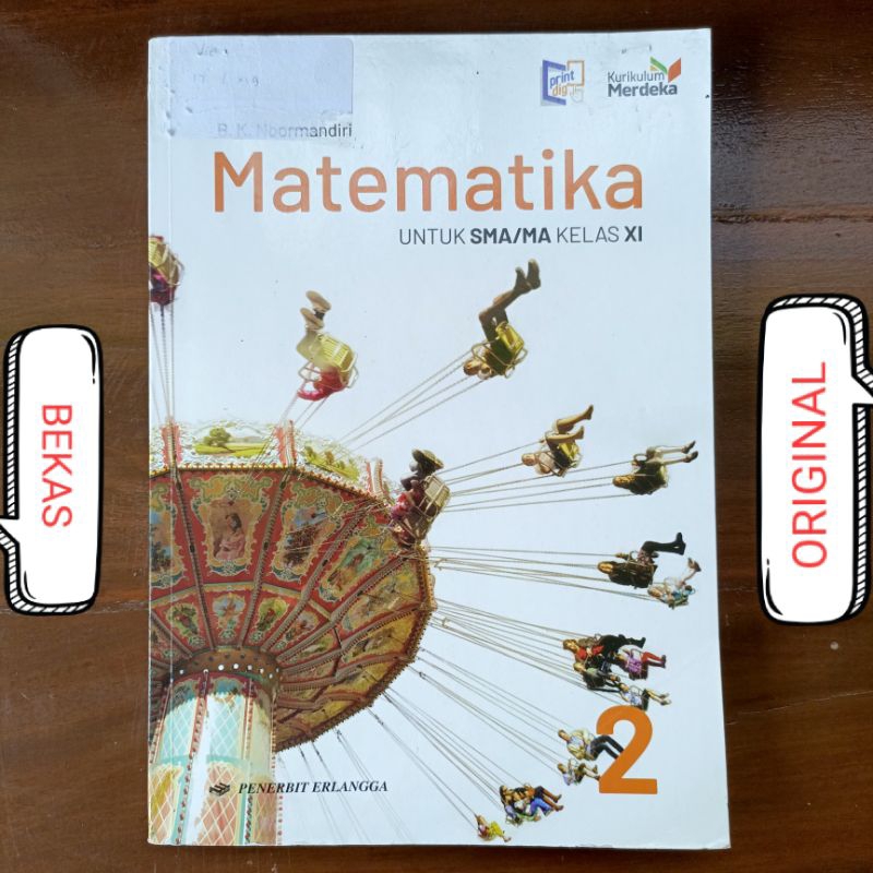 Jual Buku Matematika Kelas 11 XI 2 II SMA MA Penerbit Erlangga Kurikulum Merdeka - B K ...
