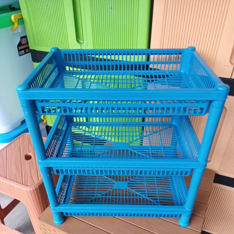 Jual RAK PLASTIK JUMBO/ RAK SUSUN BESAR/ RAK SUSUN 3 SERBAGUNA ...