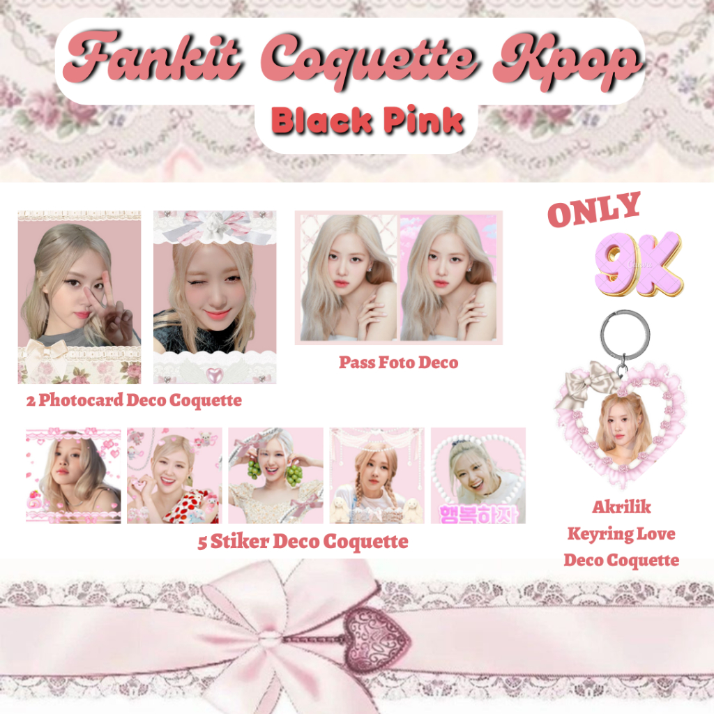 Jual Mini Fankit Blackpink Coquette Edition / Birthday Kit Coquette ...