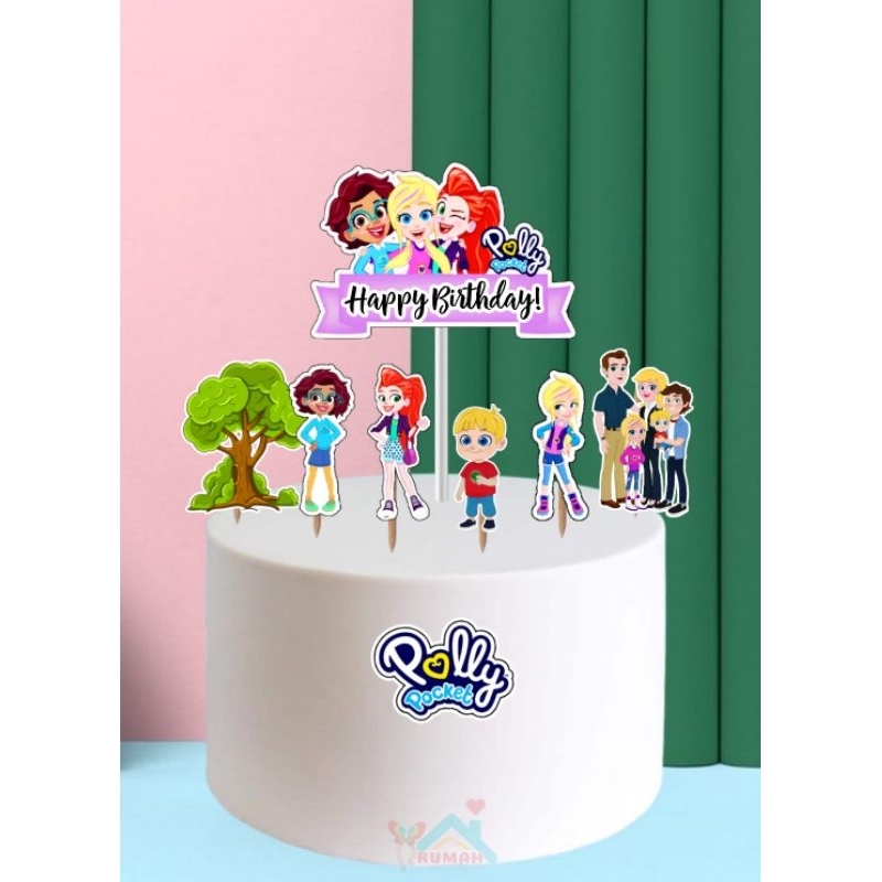 Jual topper karakter polly pocket, topper happy chicken, topper smiling ...