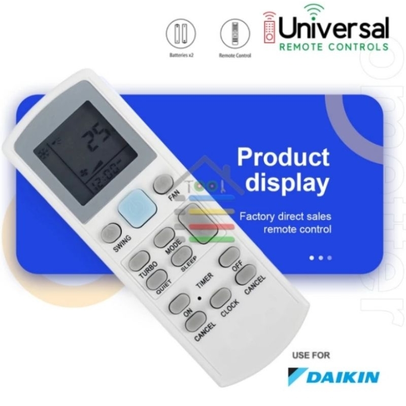Jual REMOTE AC DAIKIN INVERTER LOW WATT SPLIT REMOTE UNIVERSAL 8018TR ...