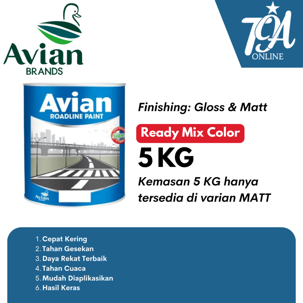 Jual Cat Marka Jalan / Cat Lapangan Avian Roadline Paint Matt 5 KG ...