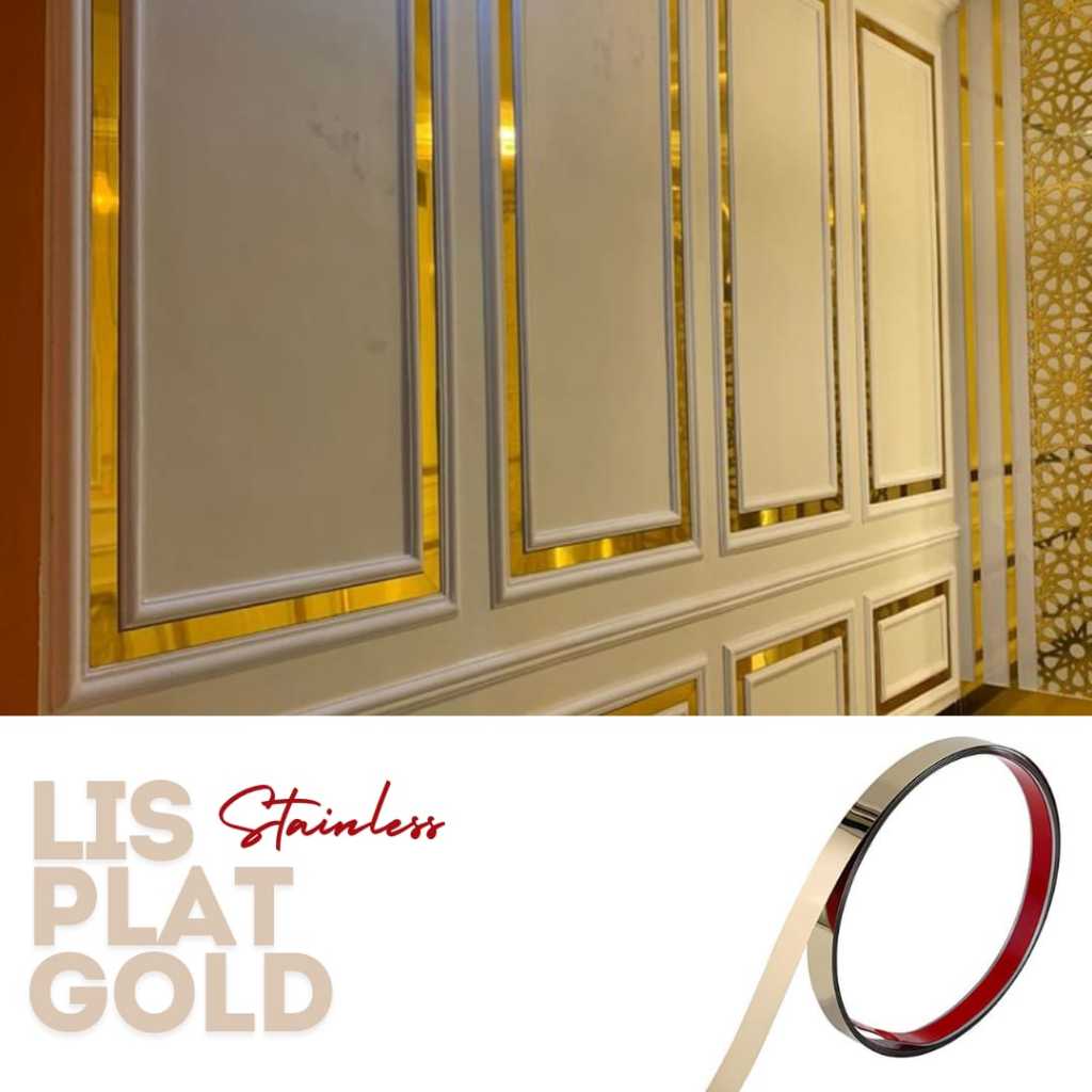 Jual Lis Plat Strip Stainless Steel Gold | List Plat Aluminium Emas ...