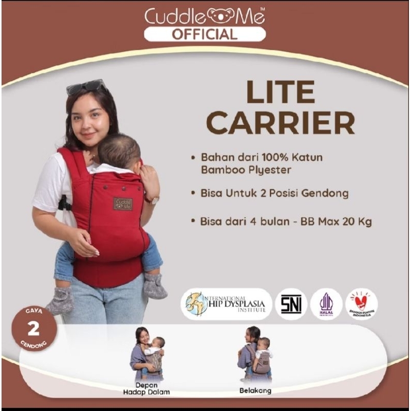 Jual Gendongan Bayi Ergonomis Cuddle Me Lite Carrier Gendongan SSC M ...
