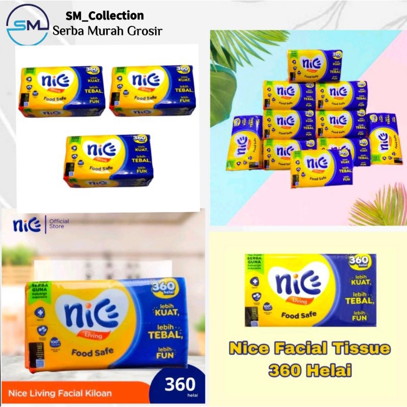 Jual tisue wajah/Tissue serbaguna/tisue dapur/Tisue nice 360 helai ...