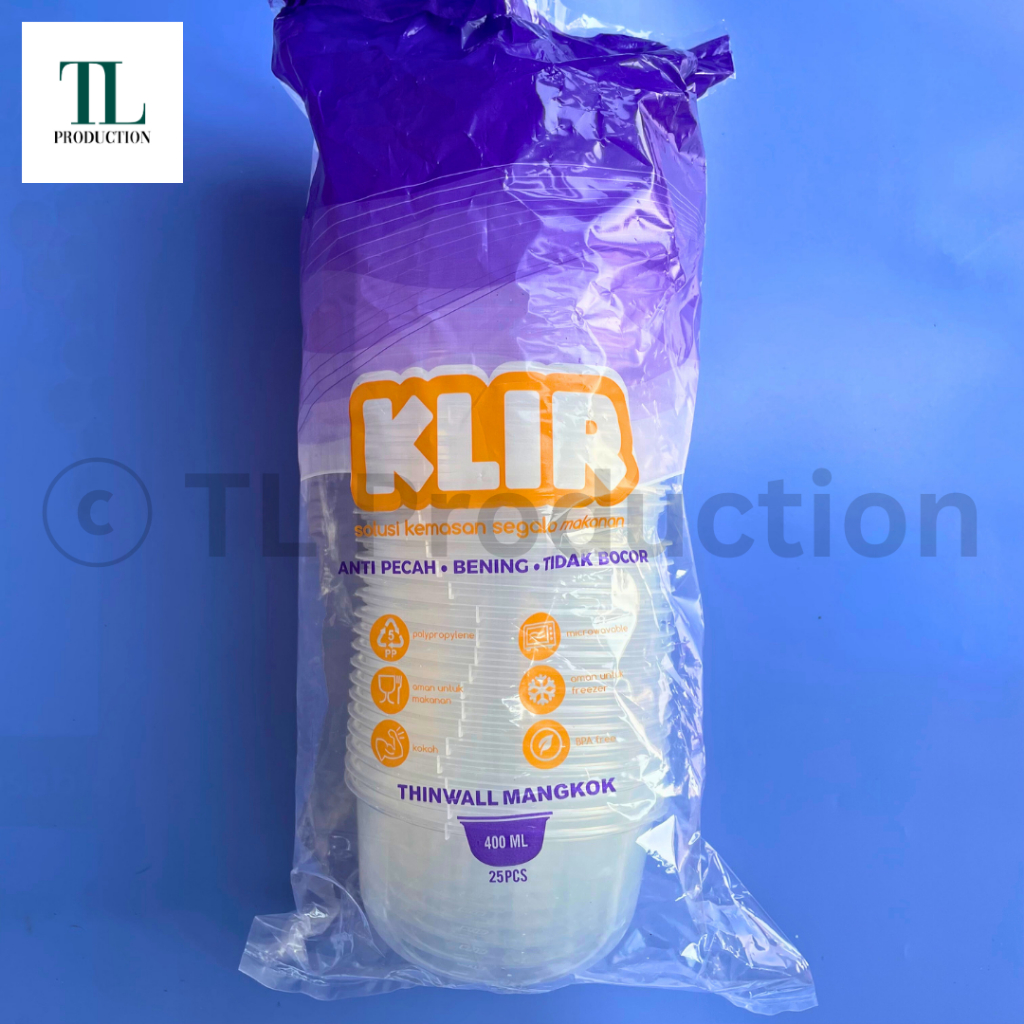 Jual 25set Thinwall Bowl Bulat KLIR 400ml DENGAN TUTUP - Thinwall ... Jual 25set Thinwall Bowl Bulat KLIR 400ml DENGAN TUTUP - Thinwall ...