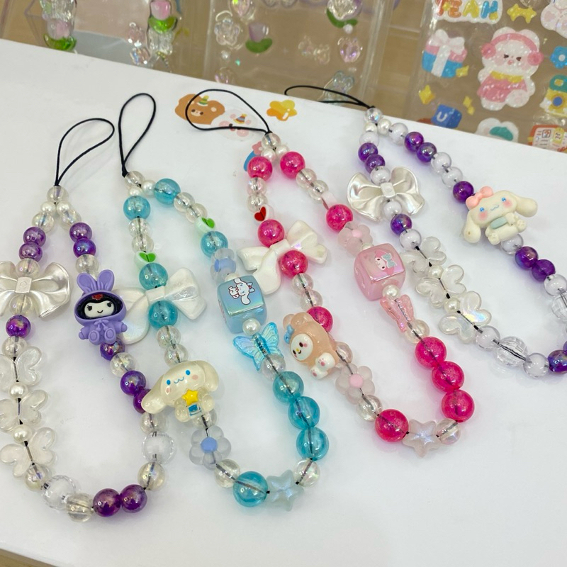 Jual Strap HP Lucu Gantungan HP Karakter Sanrio Warna Pink Ungu Biru ...