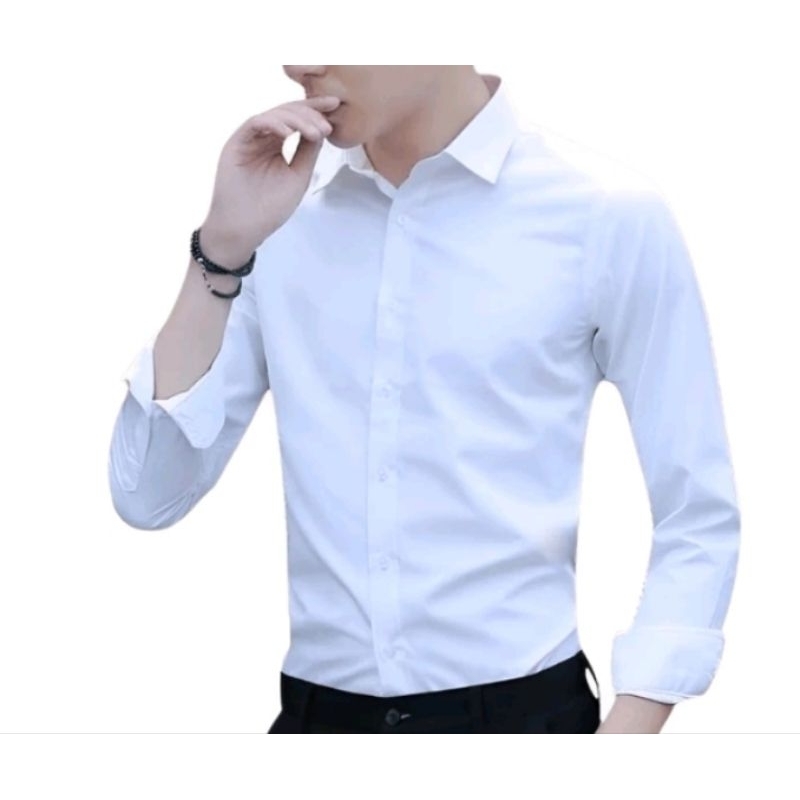 Jual kemeja putih lengan panjang/ kemeja putih pendek | Shopee Indonesia