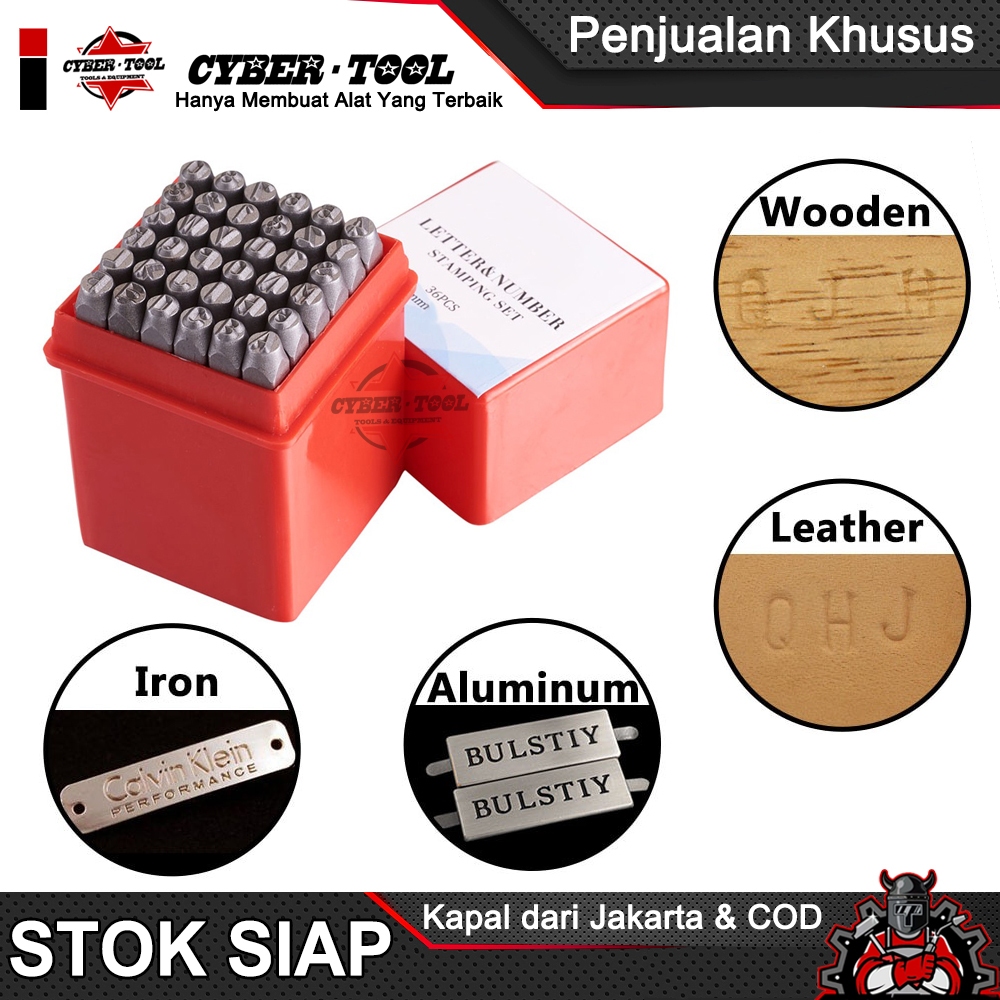 Jual Nomor 0-9 Letter A-Z Paket Set Lengkap Alat Ketok Angka dan Ketok ...