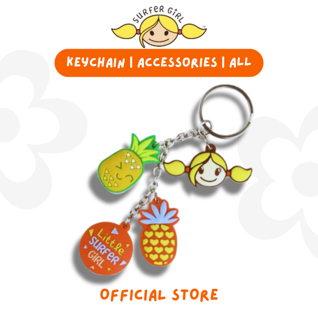 Jual Surfer Girl Pineapple Fiesta Keyring 17NVRAKEY01 | Keychain ...
