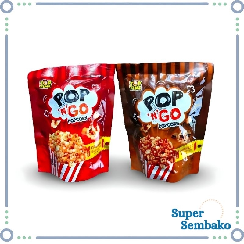 Jual SNACK CEMILAN POPCORN POP N GO CARAMEL COKELAT | Shopee Indonesia