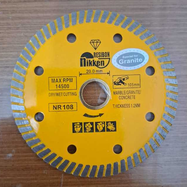 Jual Mata Potong Keramik Nikken 4" / Diamond Wheel Resibon Blade Turbo ...