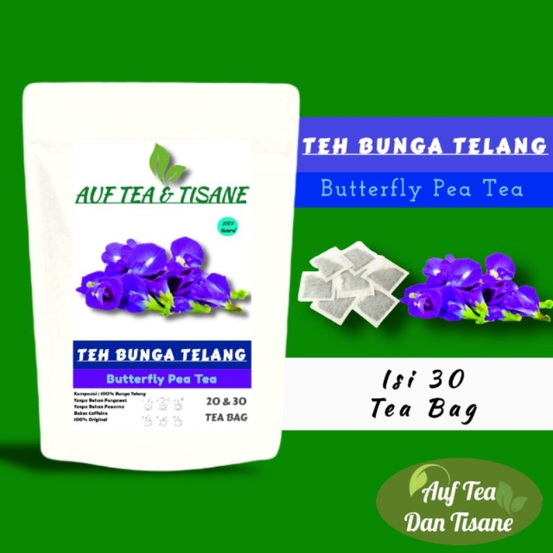 Jual TEH BUNGA TELANG/TEA BUTTERFLY PEA FLOWER ISI 30 TEA BAG(TEH CELUP ...