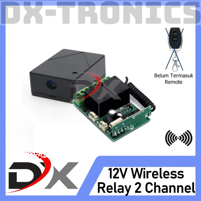 Jual Wireless Relay 2CH 12V 433MHz Independent Working Mode 2 Channel ...