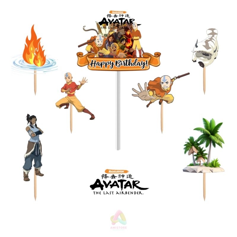Jual topper avatar/hiasan kue ulang tahun/toppercake/topper karakter ...