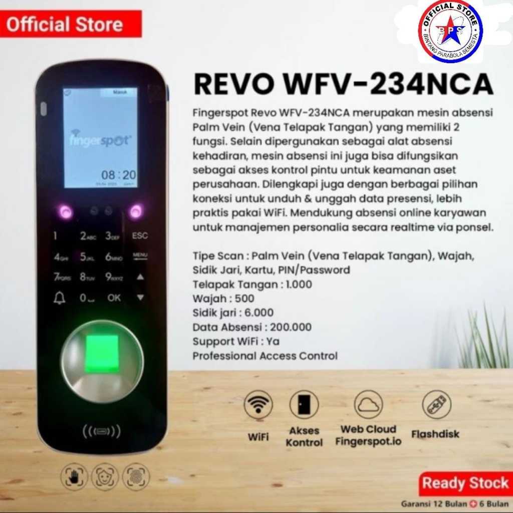 Jual Mesin absensi kontrol pintu keamanan sidik jari finger print Revo ...