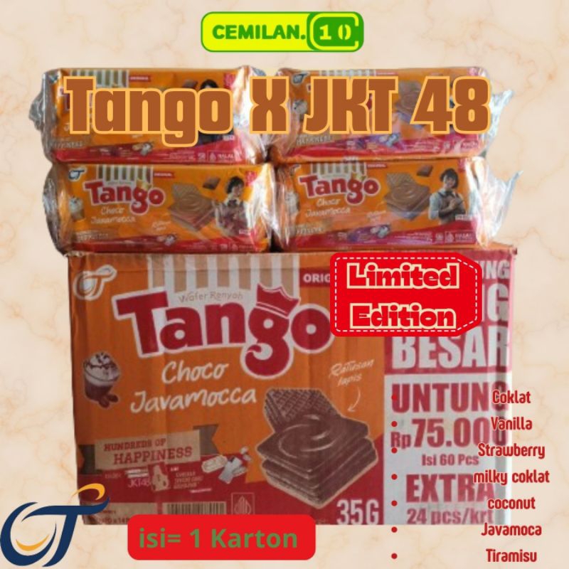 Jual Wafer Tango X JKT48 LIMITED EDITION Javamoca 1 karton | Shopee ...