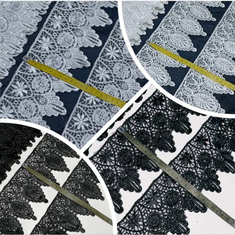 Jual Renda Tile Bordir varian motif cantik (Per50cm) | Shopee Indonesia