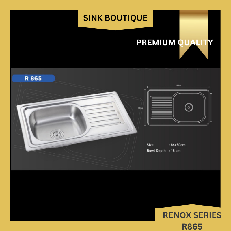 Jual Premium Renox R 865 Kitchen Sink Stainless Steel Bak Cuci Piring 1 ...