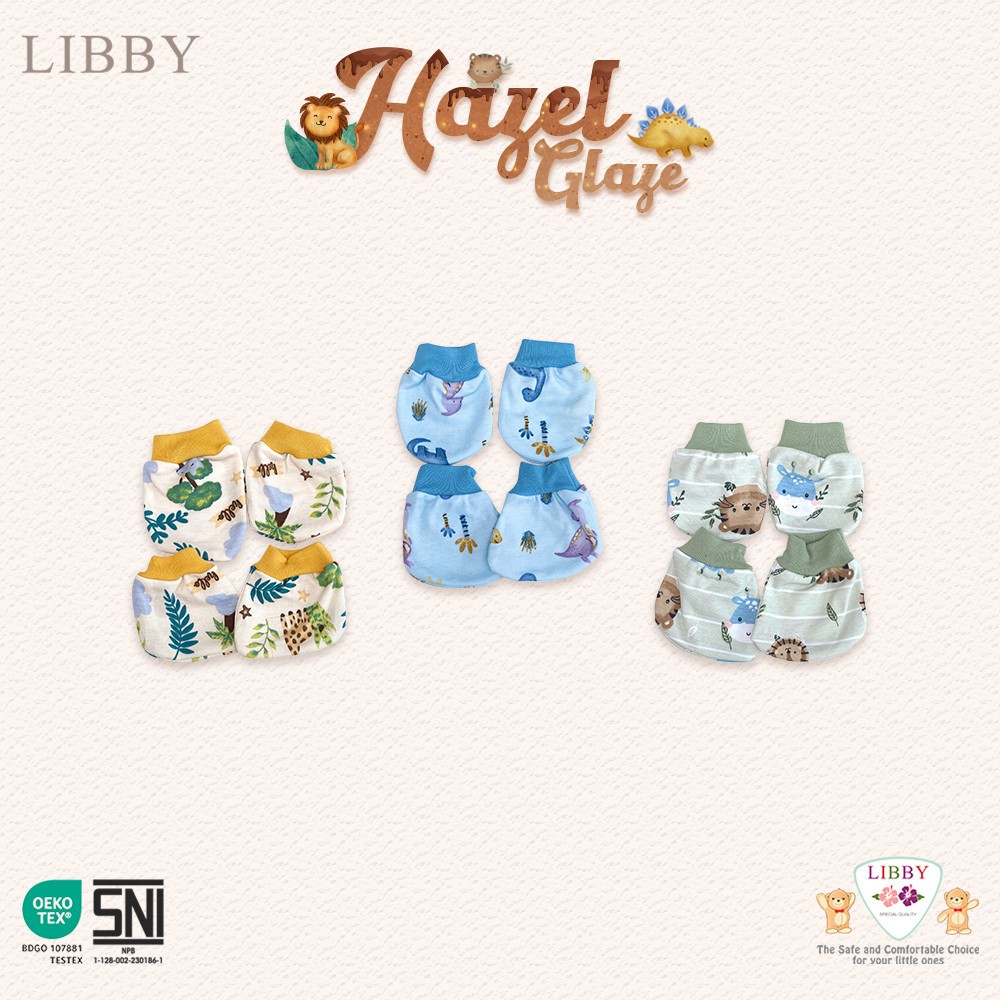 Jual LIBBY Baby Sarung Tangan & Kaki Baby Newborn - Motif Hazel Glaze ...