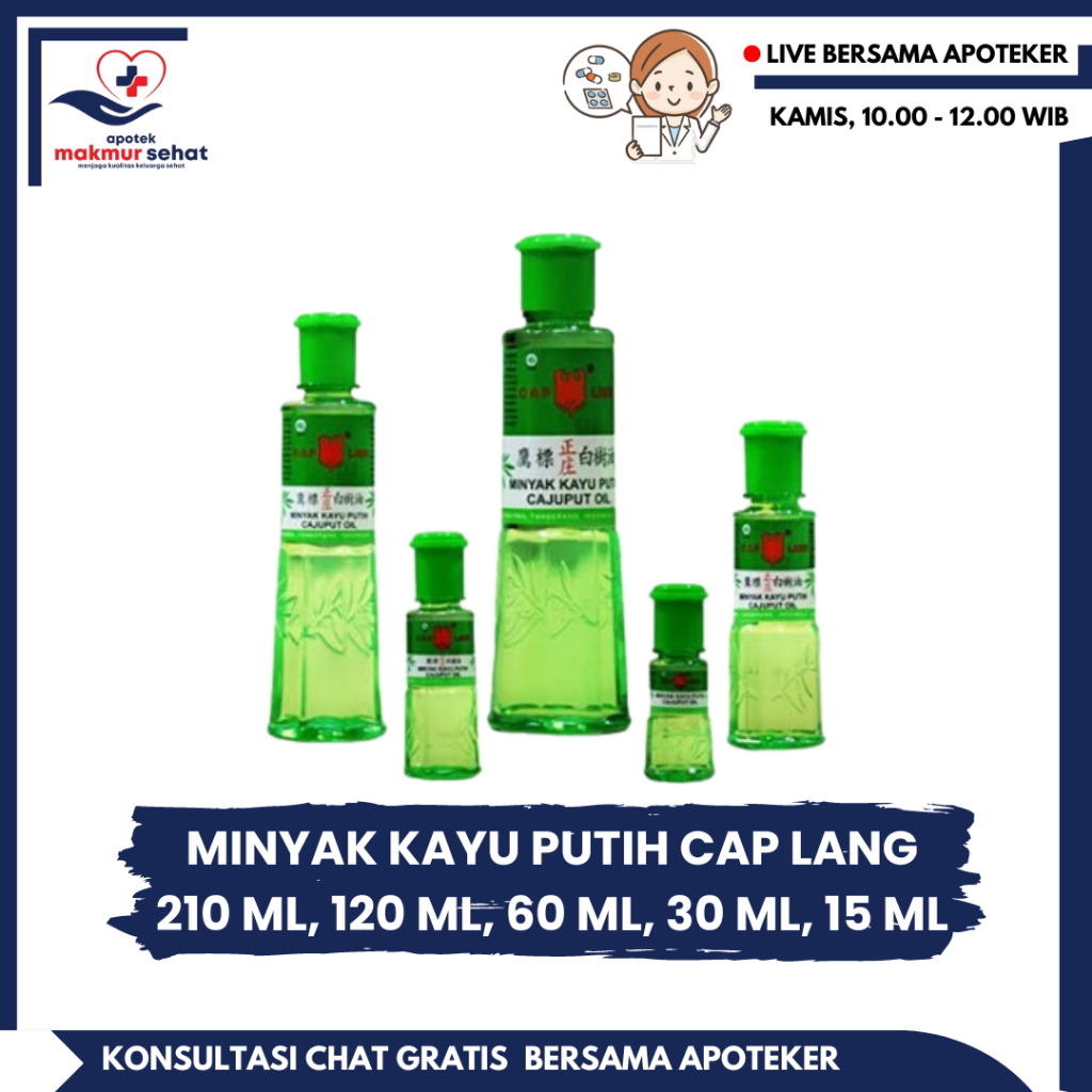 Jual Minyak Kayu Putih Cap Lang 210 ml/120 ml/60 ml/30 ml/15 ml | Shopee Indonesia