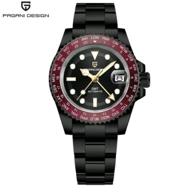 Jual PAGANI DESIGN GMT NH34 A SEIKO AUTOMATIC SAFIR + AR, CERAMIC BEZEL ...