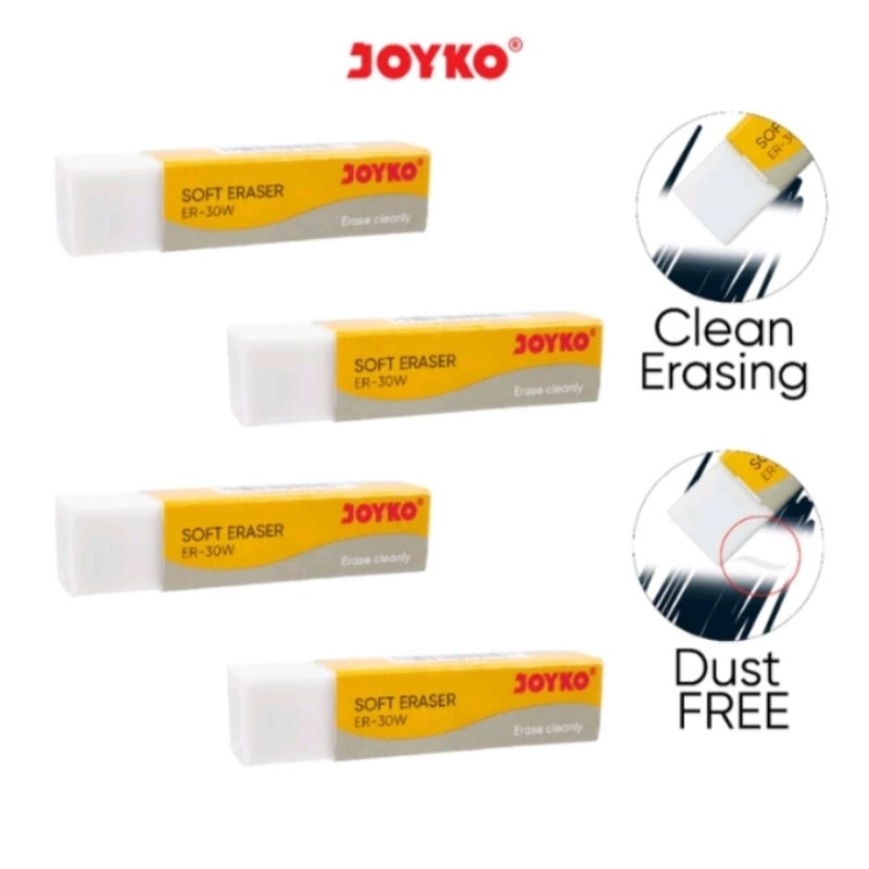 Jual Penghapus/eraser soft joyko er-30w putih/hitam satuan murah ...