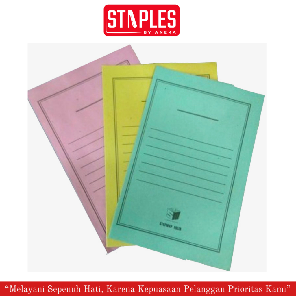 Jual Stopmap / Map Kertas Biasa Folio Pink, Kuning, Biru, Hijau | Shopee Indonesia