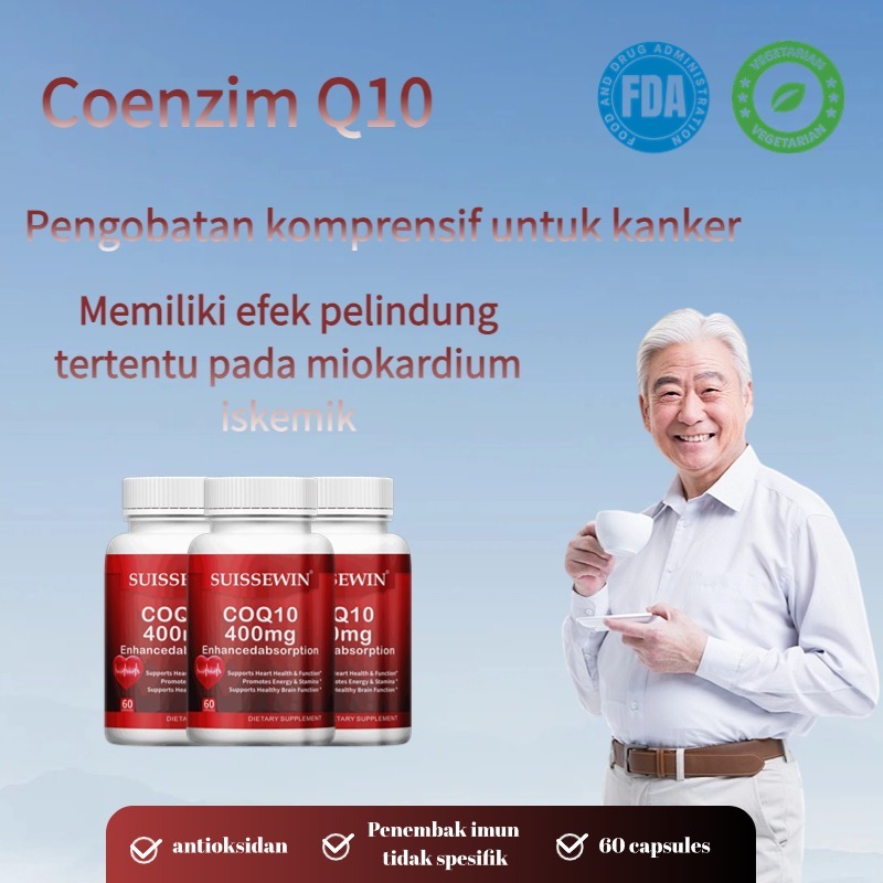 Jual Koenzim Q10, 400mg, suplemen oksidan, meningkatkan kesehatan ...