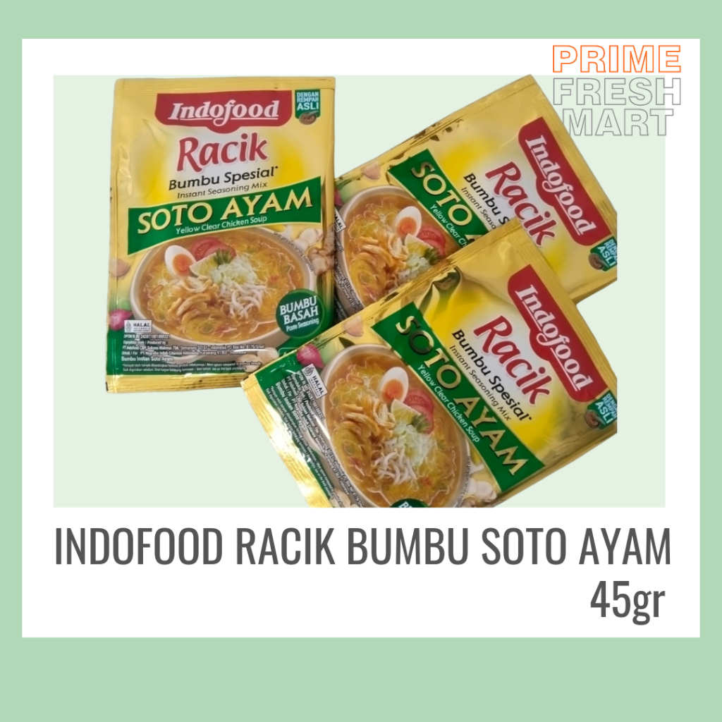 Jual Indofood Racik Bumbu Soto Ayam Kemasan 45gr | Shopee Indonesia