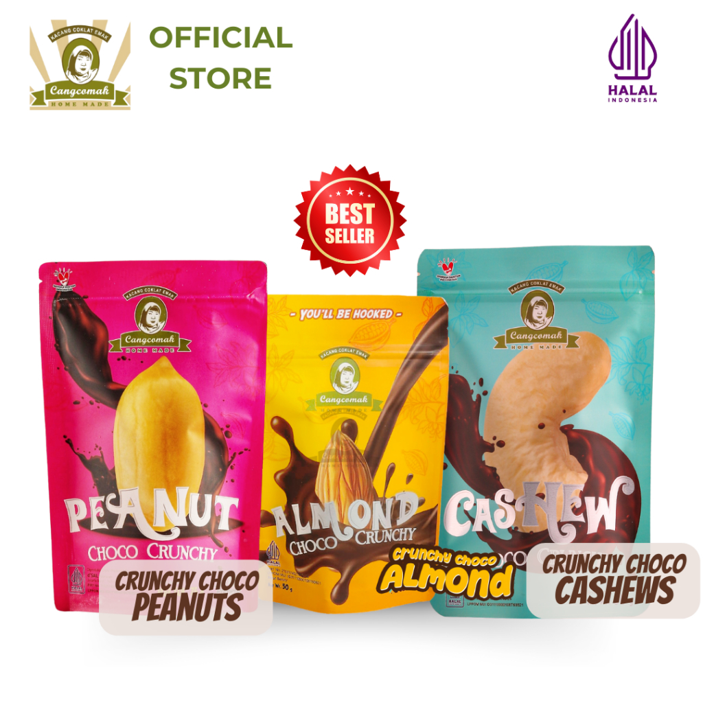 Jual Cangcomak Kacang Coklat Panggang Crunchy Choco - 3 in 1 Bundling ...