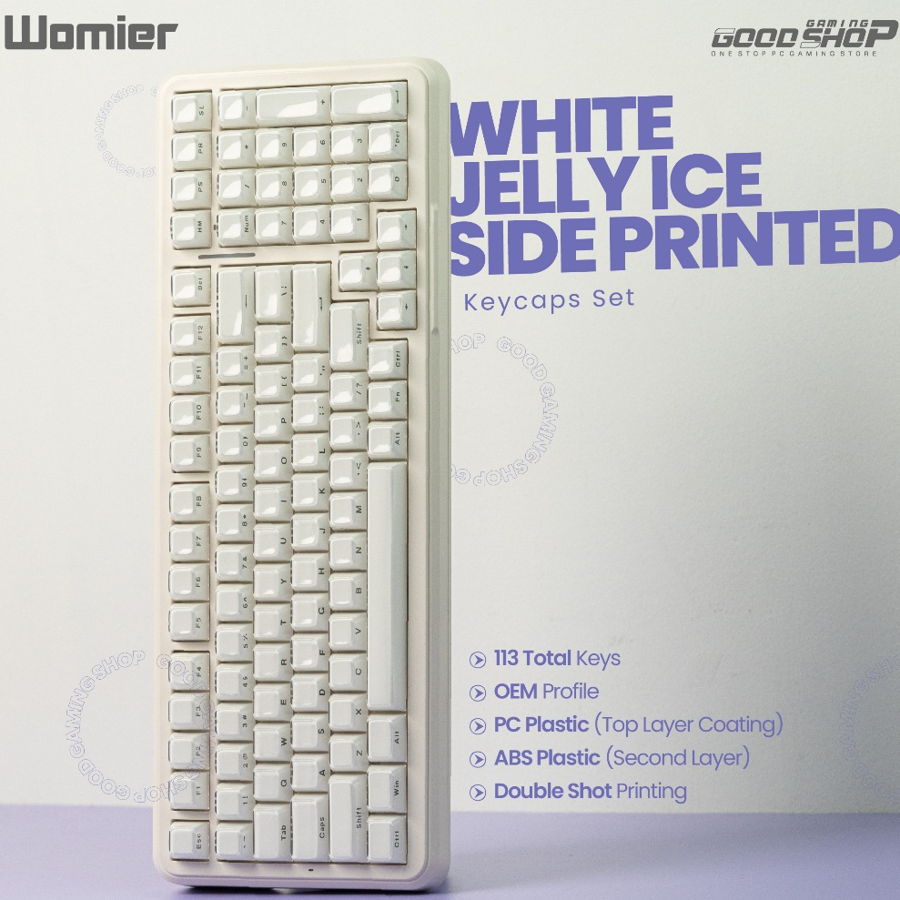 Jual Womier Keycaps - Crystal Jelly Keycaps Side Printed OEM Profile ...