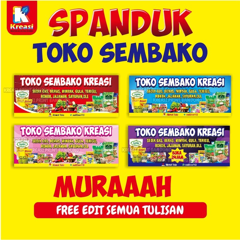 Jual SPANDUK TOKO SEMBAKO MURAH / BANNER TOKO SEMBAKO | Shopee Indonesia