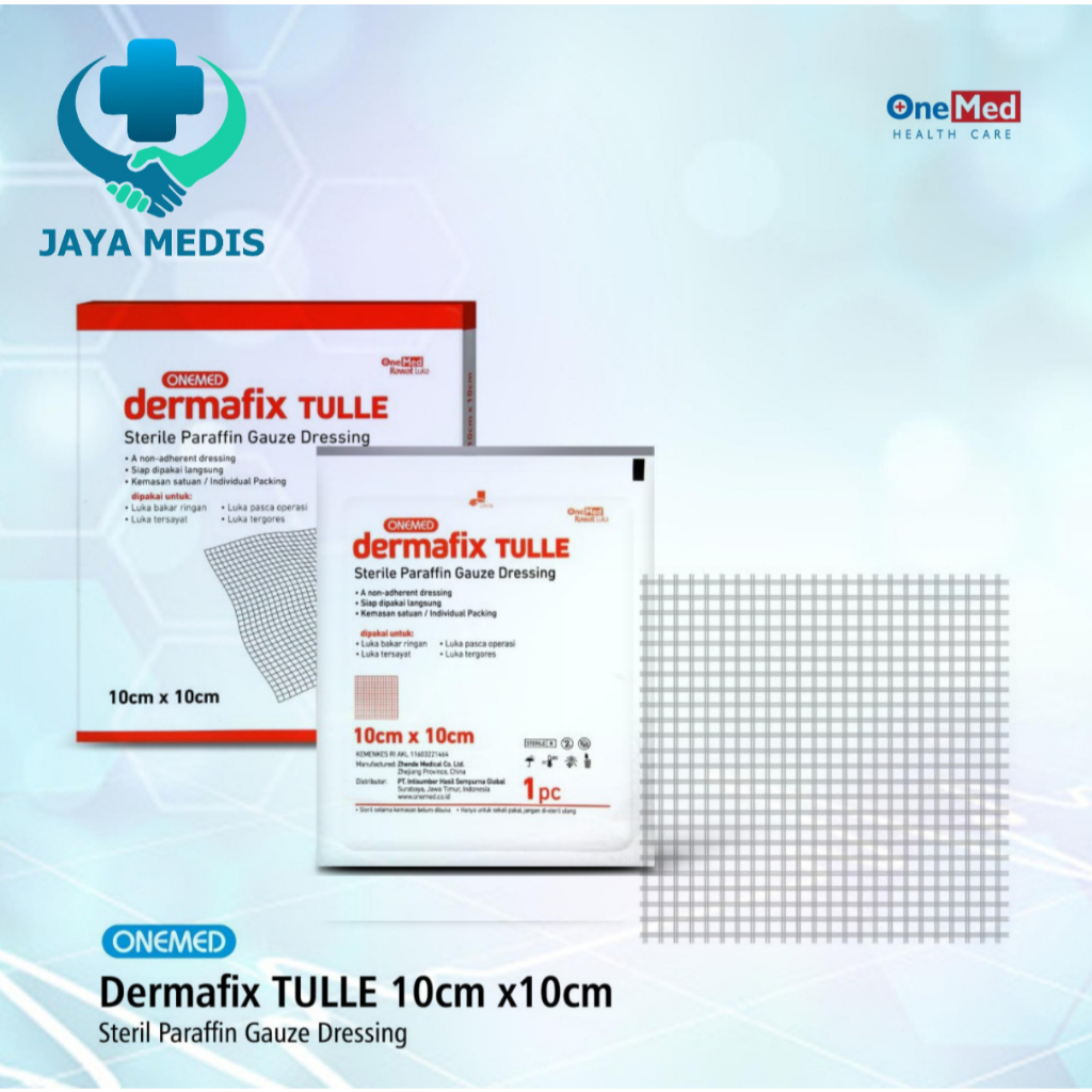 Jual Kasa luka Dermafix Tulle 10 x 10 Cm Paraffin Gauze Onemed Harga ...