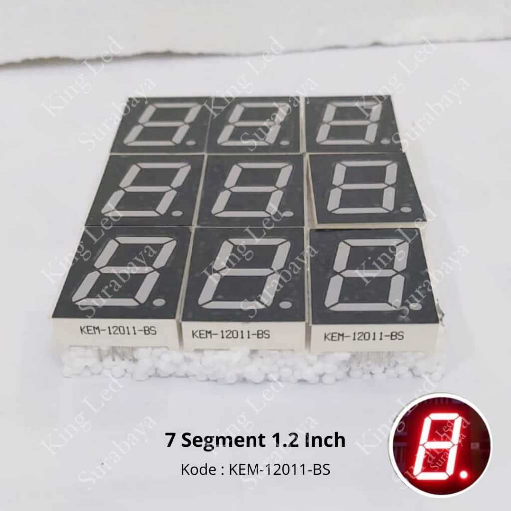 Jual (100 PCS) LED 7 Segment 1.2 inch Display 1.2inch Segmen Digit ...