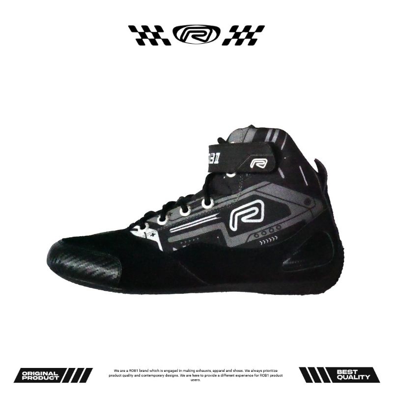 Jual New Sepatu Drag Bike Black Machine - ROB1 Racing | Shopee Indonesia