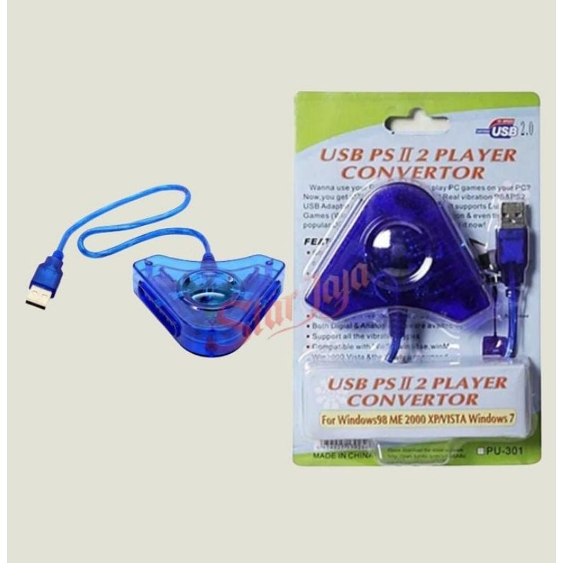 Jual Converter Double Converter 2 Cabang Stik Ps2 Ke Ps3/Pc | Shopee ...
