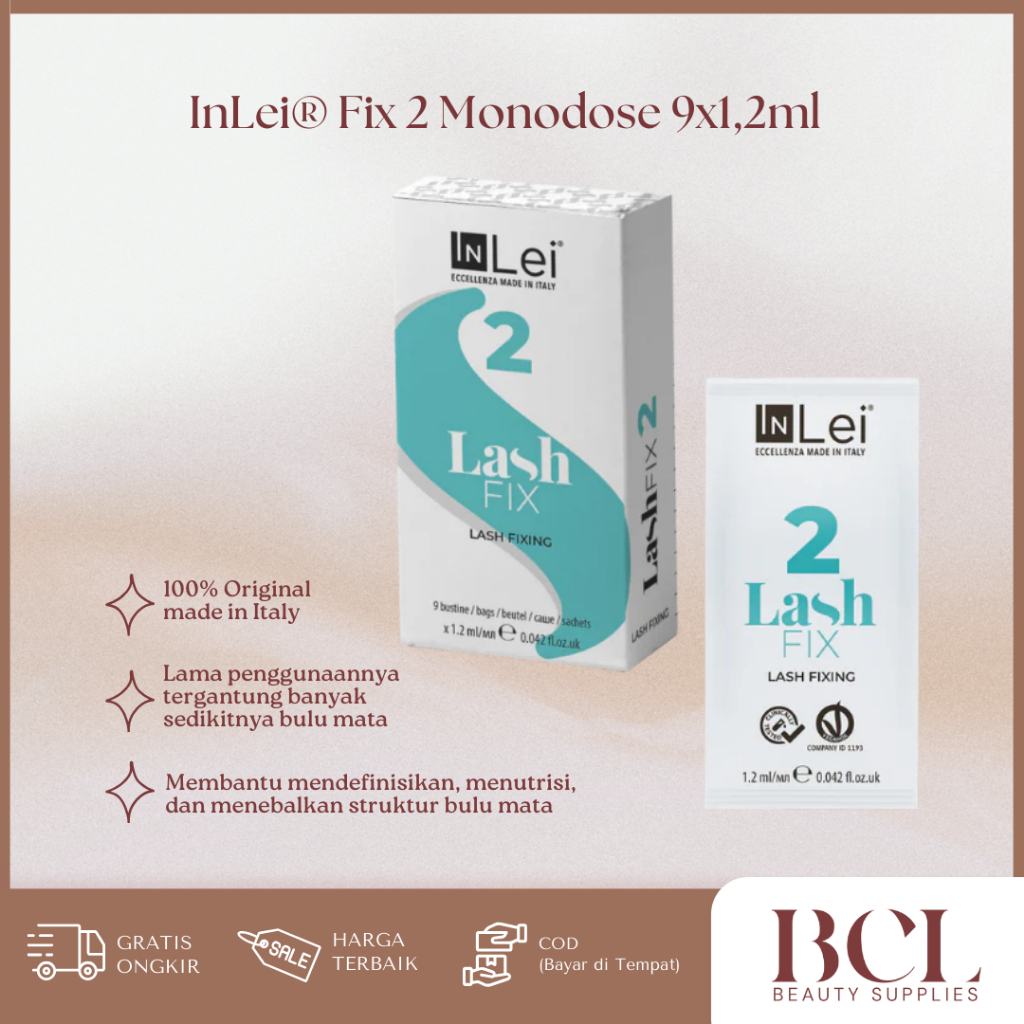Jual InLei Fix 2 Monodose 9x1,2ml / Perawatan Lash Filler | Shopee ...