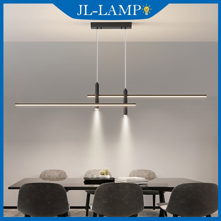 Jual Lampu gantung restoran Nordic minimalis lampu strip satu kata lampu meja ruang makan bar ...