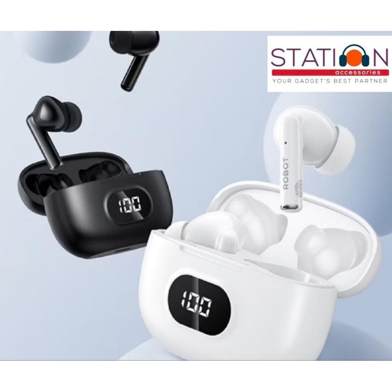 Jual Robot Airbuds T70 & T70E TWS Bluetooth Earbuds Wireless LED ...