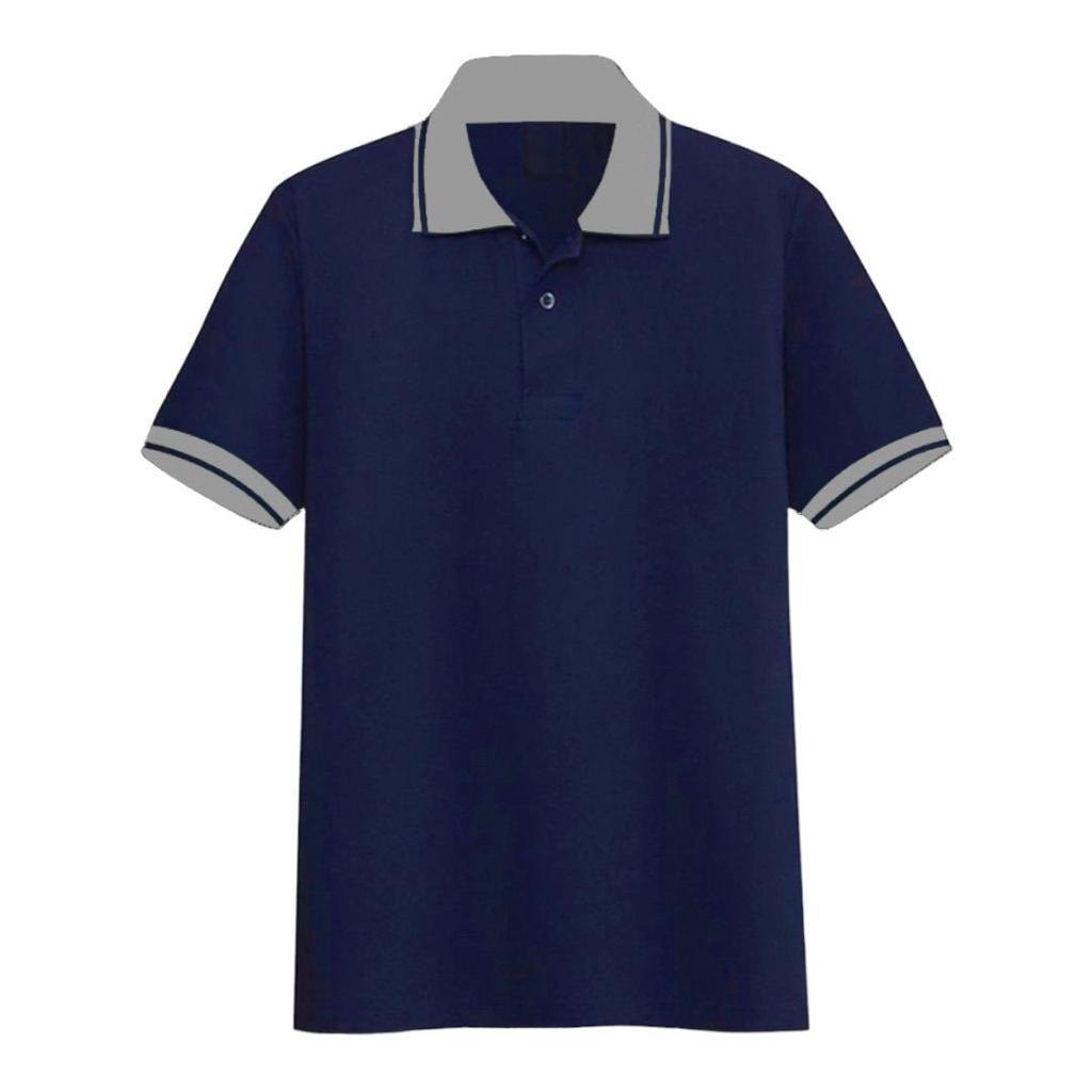 Jual Kaos polos - Polo Navy Blue polo shirt pria | kaos kerah pria polo shirt seragam polos ...