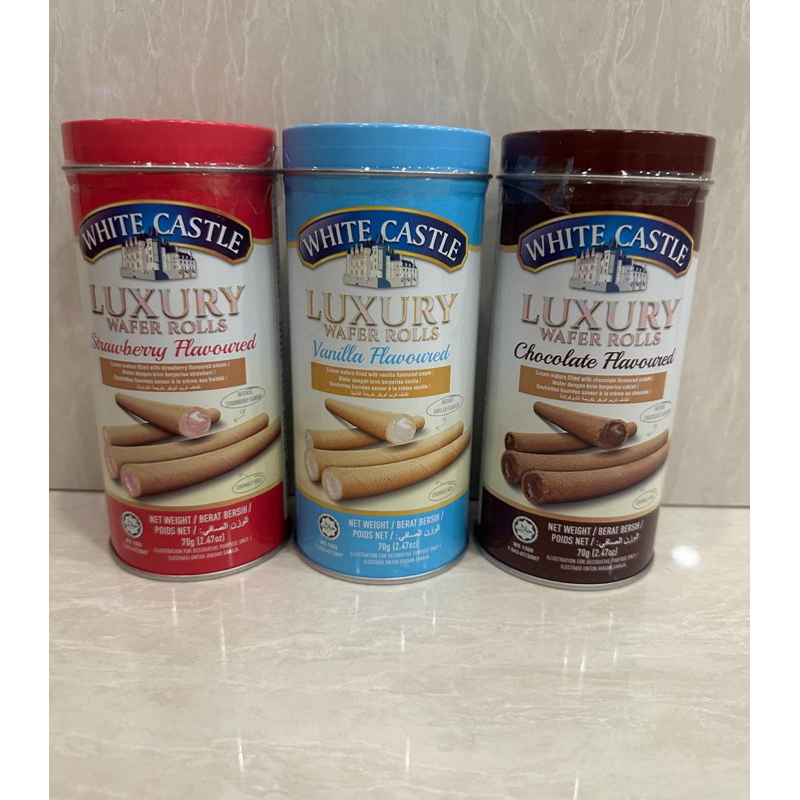Jual WHITE CASTLE LUXURY WAFER ROLLS KALENG | Shopee Indonesia