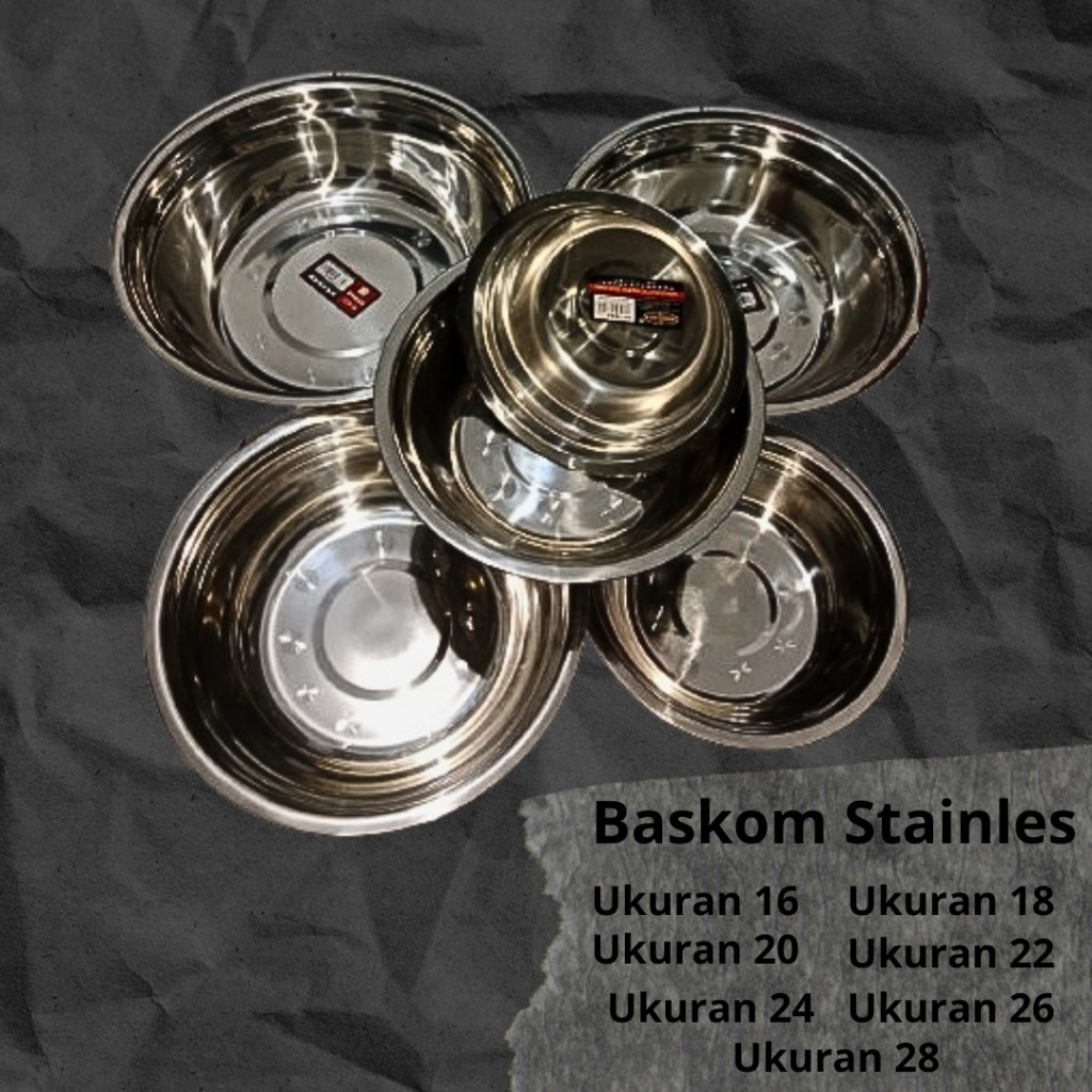 Jual Mangkok Stainless Stell Tebal/Mangkok Tim Baskom Stainless/Mangkok ...
