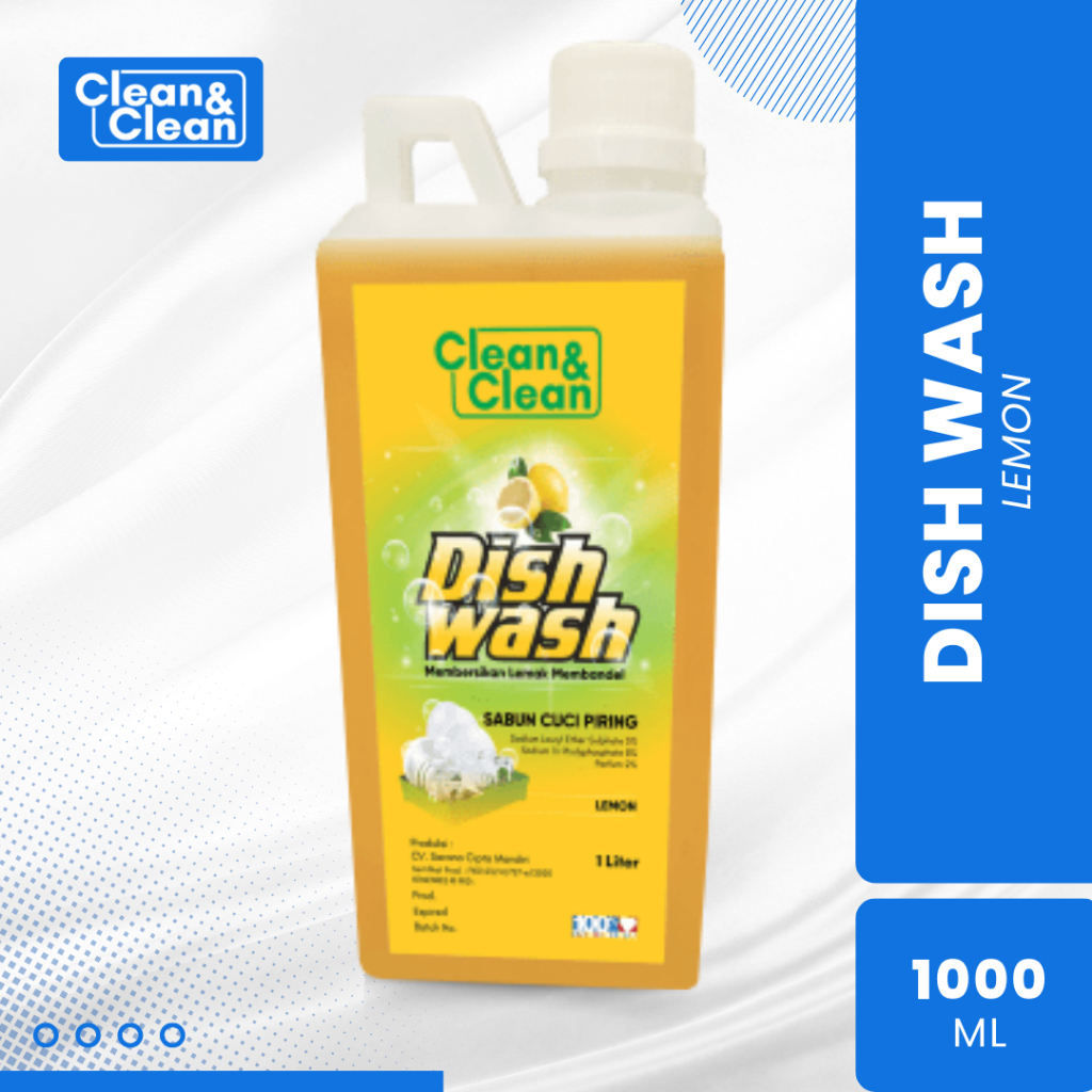 Jual CLEAN&CLEAN Dish Wash LEMON Sabun Cuci Piring 1 LITER | Shopee ...
