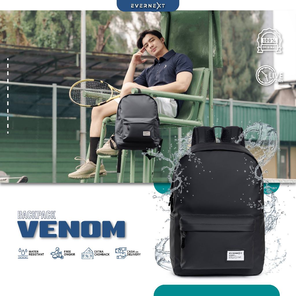 Jual Evernext - Backpack Laptop Pria Waterproof Tas Ransel Sekolah Kuliah Pria Wanita Tas ...
